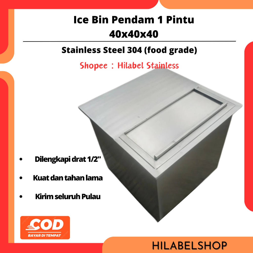 Jual Ice Bin 1 Pintu 40X40X40 / Ice Bin 30X40X40 / Tempat Es Batu / Ice ...