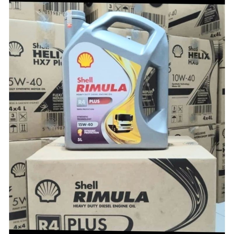 Jual OLI SHELL HELIX RIMULA R4 PLUS SAE 15W40 5L ORIGINAL BARCODE ...