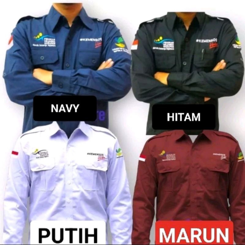 Jual Kemeja PDH PKH Kemeja PDH Kemensos Kemeja PDH Kemensos Hadir Baju ...