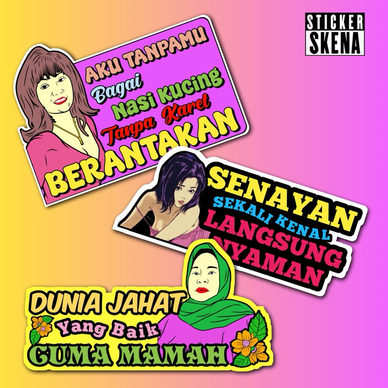 Jual Sticker Pack 004 Sticker Angkot Jadul Kalcer Waterproof - Sticker ...