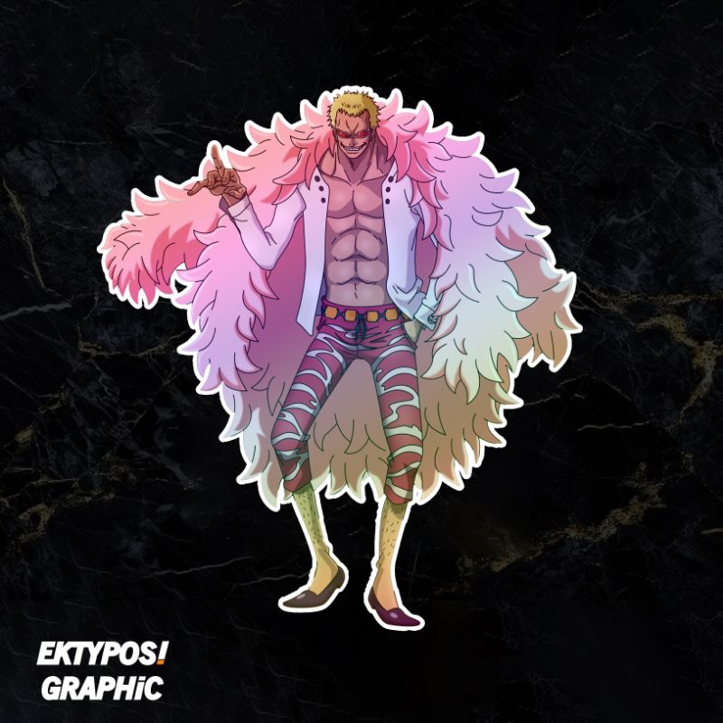 Jual Sticker Hologram Anime One Piece - Doflamingo - (OP001) | Shopee ...
