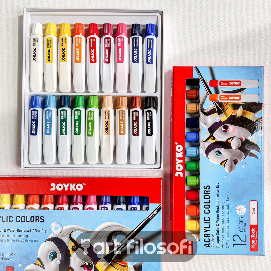 Jual Jual Cat Akrilik Joyko Set 12ml Joyko Acrylic Set | Shopee Indonesia