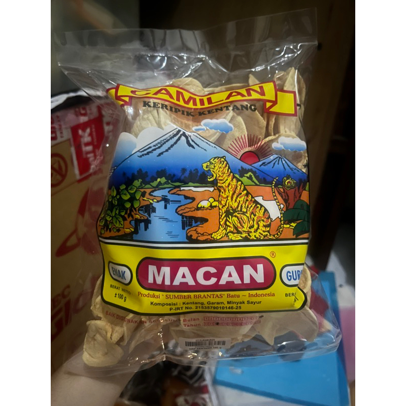 Jual [SNACK] camilan keripik kentang MACAN produksi batu indonesia 100 ...
