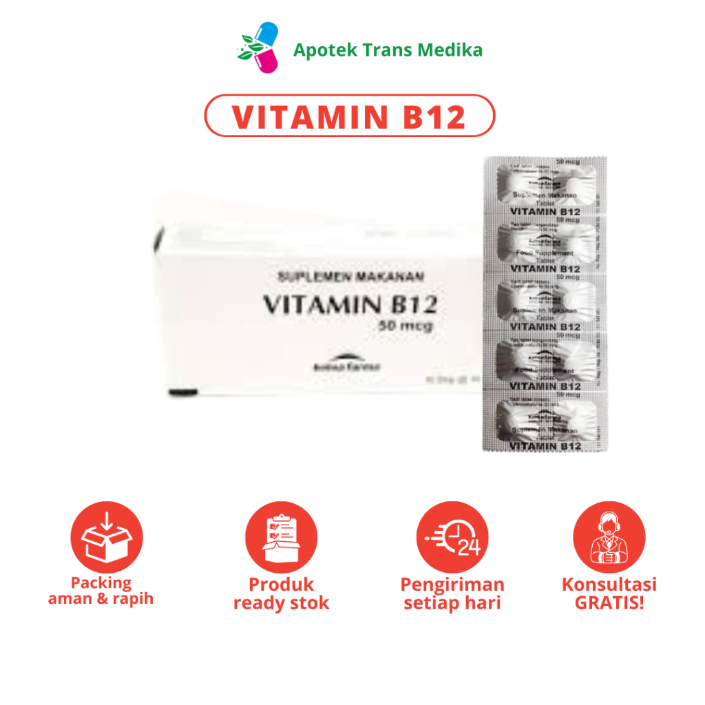 Jual Vitamin B12 Kf 50mcg Tablet (per Strip) | Shopee Indonesia