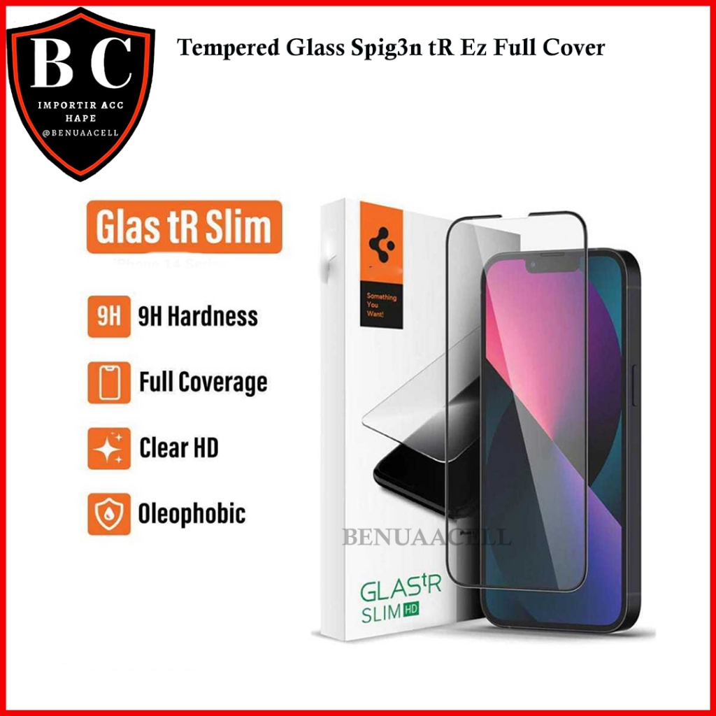 Jual TEMPERED GLASS FULL COVER SPIG3N TR FOR IPHONE 15 15 PLUS 15 PRO ...