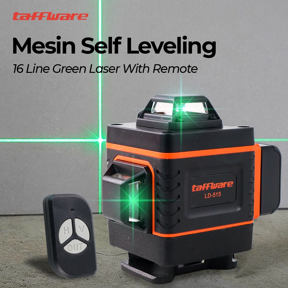 Jual Taffware Mesin Self Leveling 16 Line Green Laser 4D with Remote ...