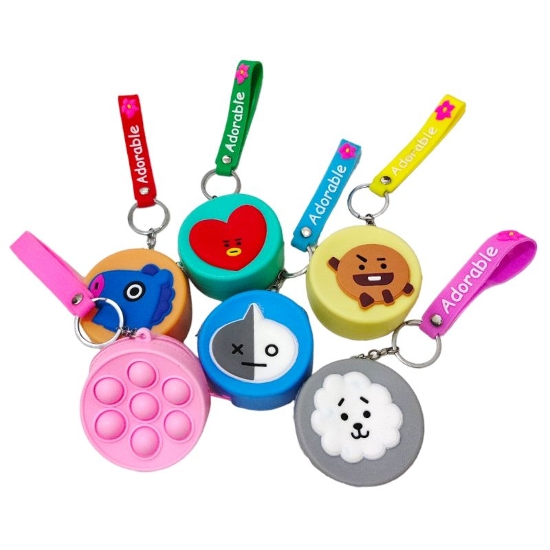 Jual Koleksi Bts - Gantungan Kunci Keychain Strap Lanyard Dompet Mini Pop Its Bt21 Bts Koya ...