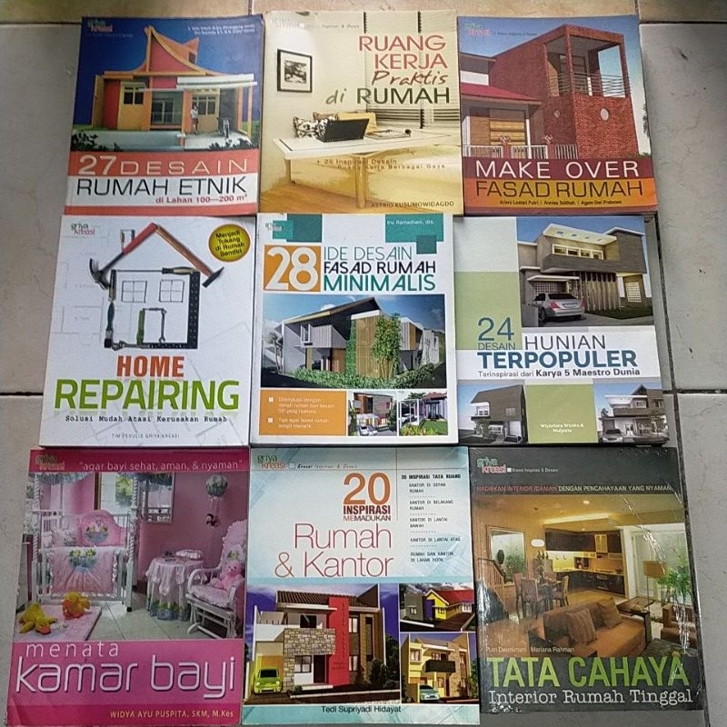 Jual BUKU DESAIN RUMAH / INTERIOR EXTERIOR / FASAD RUMAH / ETNIK KANTOR ...