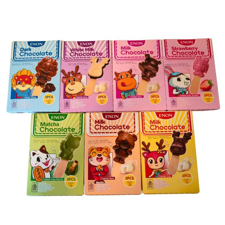 Jual ENON STRAWBERRY CHOCOLATE / MILK / DARK / WHITE MILK / MATCHA ...