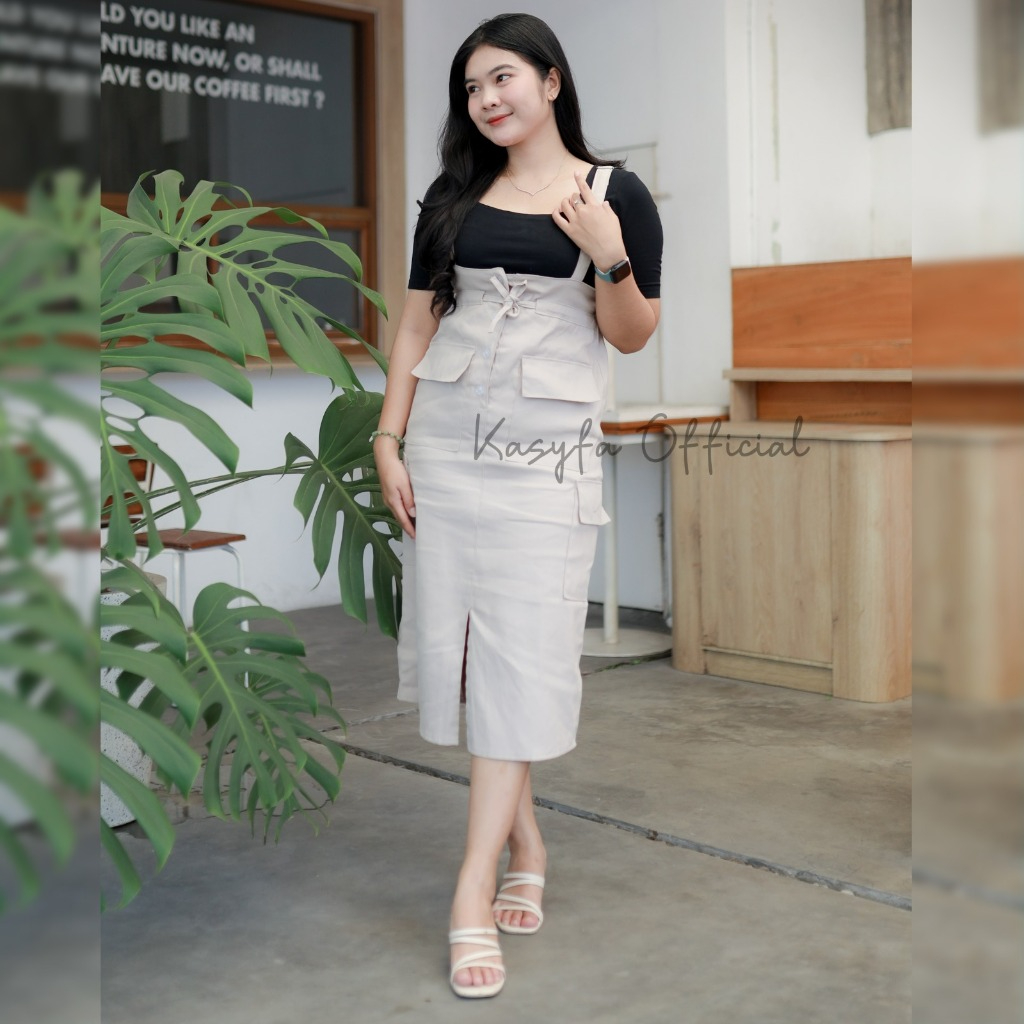 Jual NAJWA OVERALL ROK CARGO TWILL COMBED // JUMPSUIT CARGO WANITA ...
