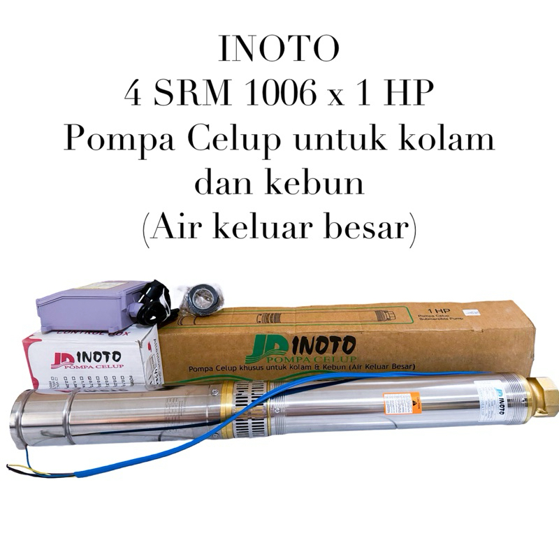 Jual INOTO 4SRM 1006 1hp Kabel Pendek Pompa Air Submersible 1Hp Pk ...
