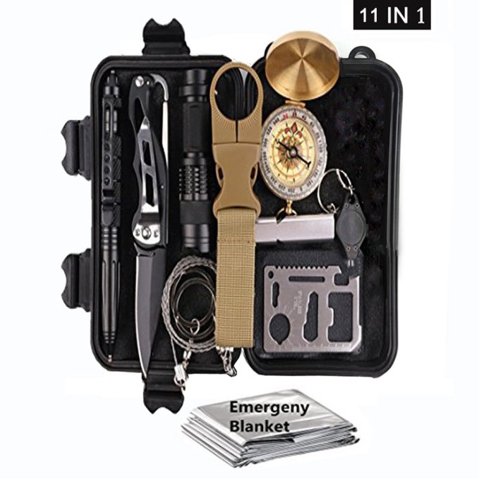 Jual Bagus Banget Set Paket Survival Kit 11in1 Multifunctional First ...