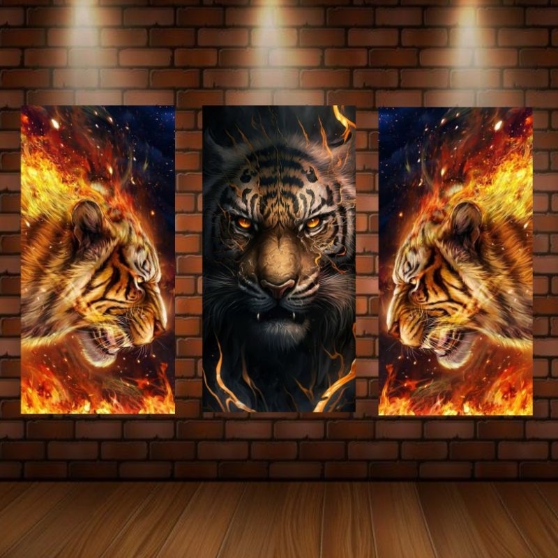 Jual 1ser poster harimau untuk walldekor atau hiasan dinding | Shopee ...