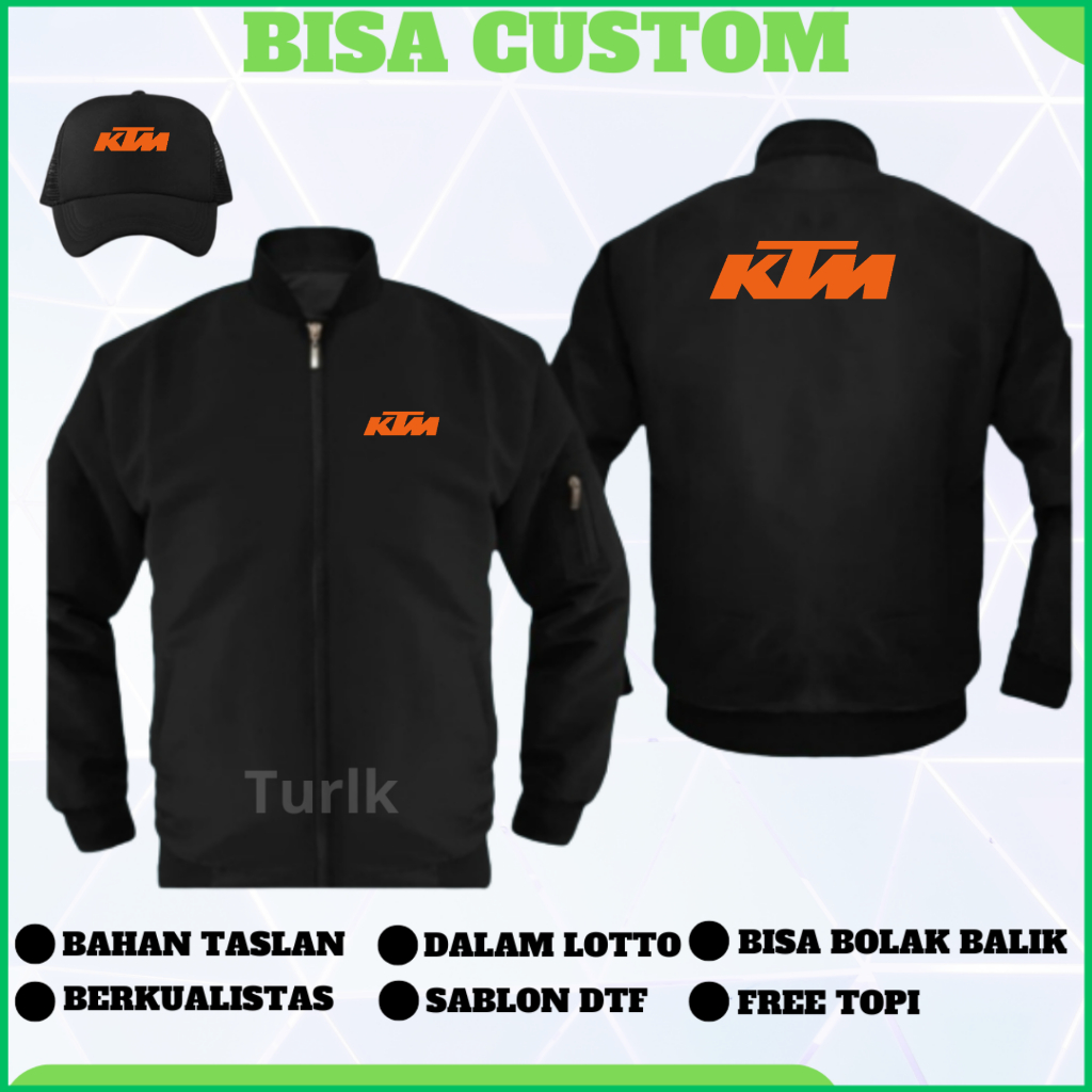Jual Jaket KTM Jaket Motor KTM Bomber Custom | Shopee Indonesia