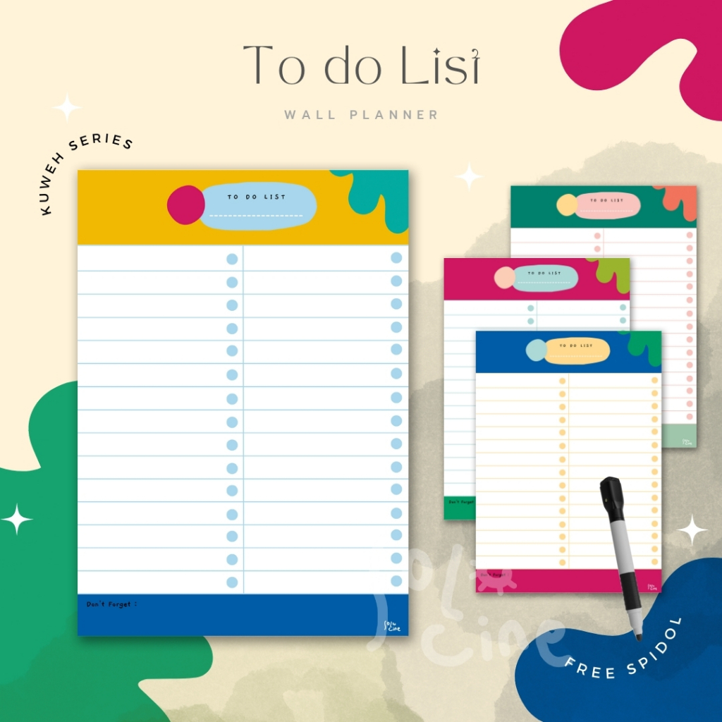 Jual To do List / Check List / Wall Planner - Kuweh Series | Shopee ...