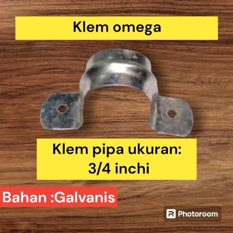 Jual Klem Pipa Omega Klem Pipa Pvc 3/4 Inchi / Klem Plat Besi Seng ...