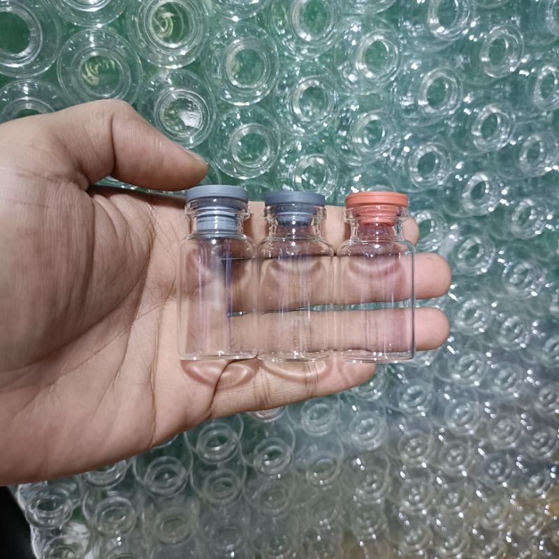 Jual Botol vial kaca 5ml, 8ml, 10ml, 12ml, 15ml, 20ml kaca tutup karet ...