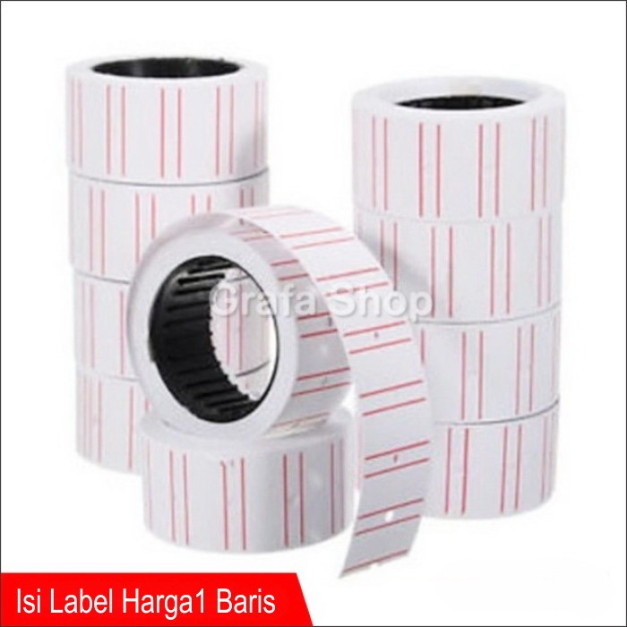 Jual 1line refil stiker rol untuk isi alat price label harga | Shopee ...