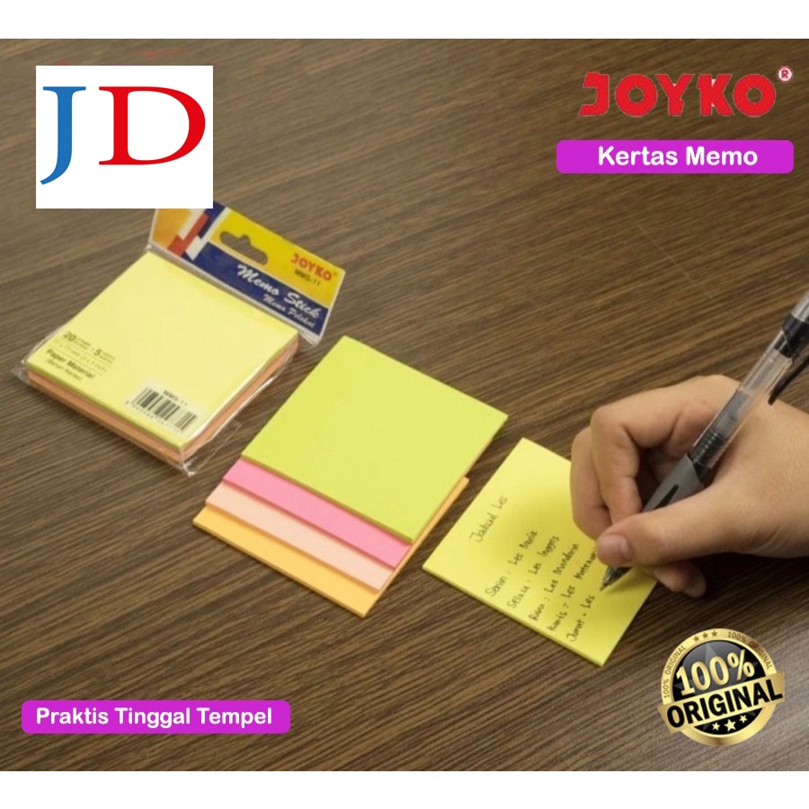 Jual Kertas Memo Stick Note Joyko Sticky Notes Kertas Penulis Catatan ...