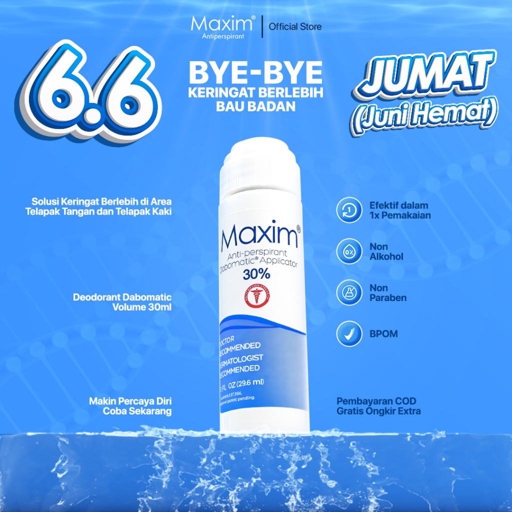 Jual Maxim Antiperspirant 30% Deodoran Dabomatic Isi 30ml Solusi ...