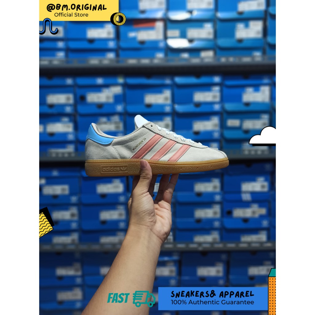 Jual Adidas Munchen 24 Wonder White Wonder Clay Semi Blue Burst IG6282 ...