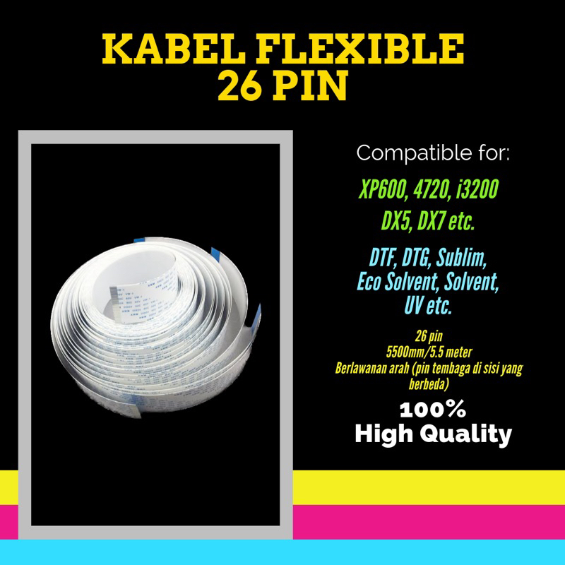Jual Kabel Fleksibel Flex Cable FFC 26 Pin 26Pin 5 Meter 5.5 Meter ...