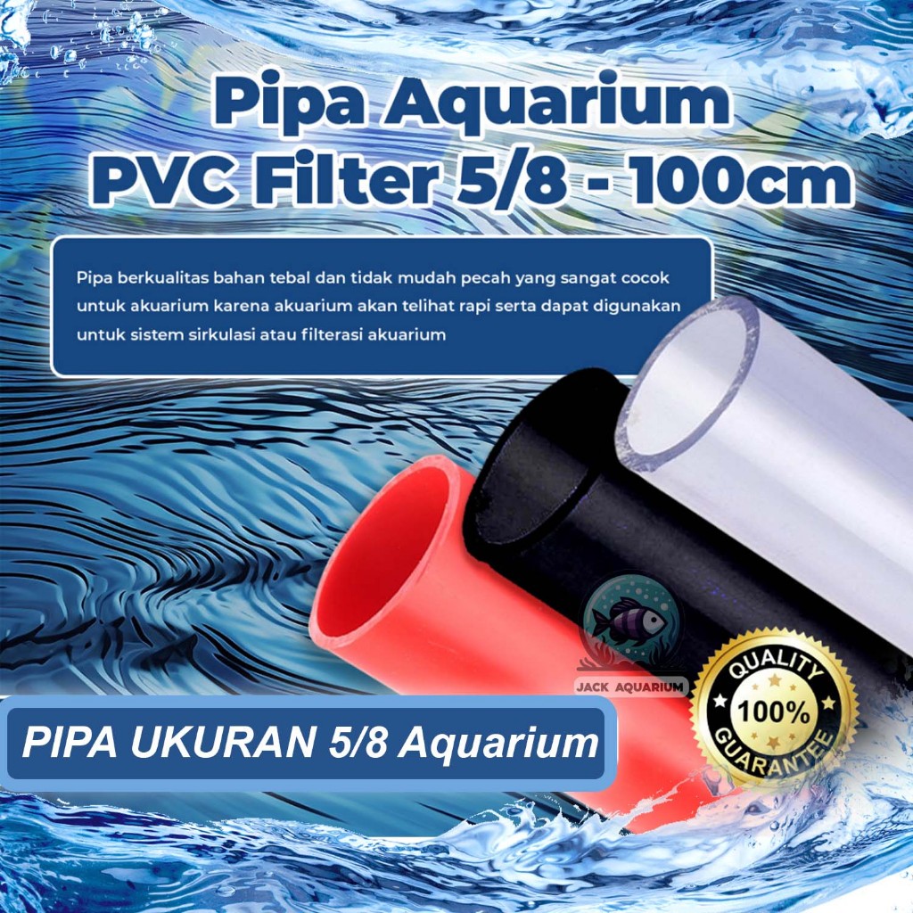 Jual Pipa Merah, Hitam, Bening Aquarium Ukuran 5/8 panjang 50cm ...