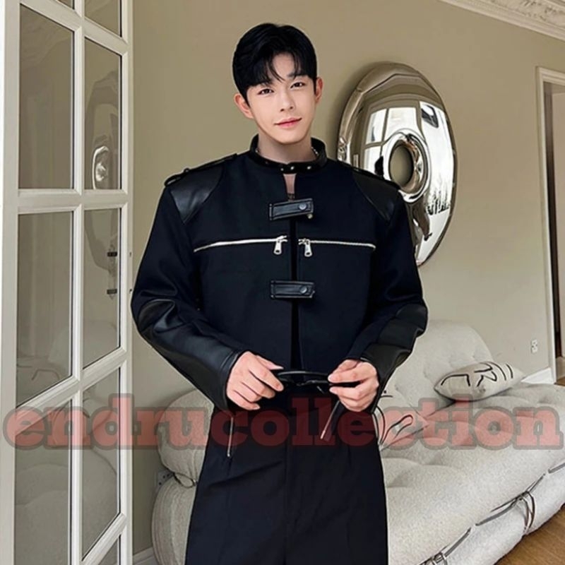 Jual jaket pendek crop pria korean lengan panjang terbaru | Shopee ...
