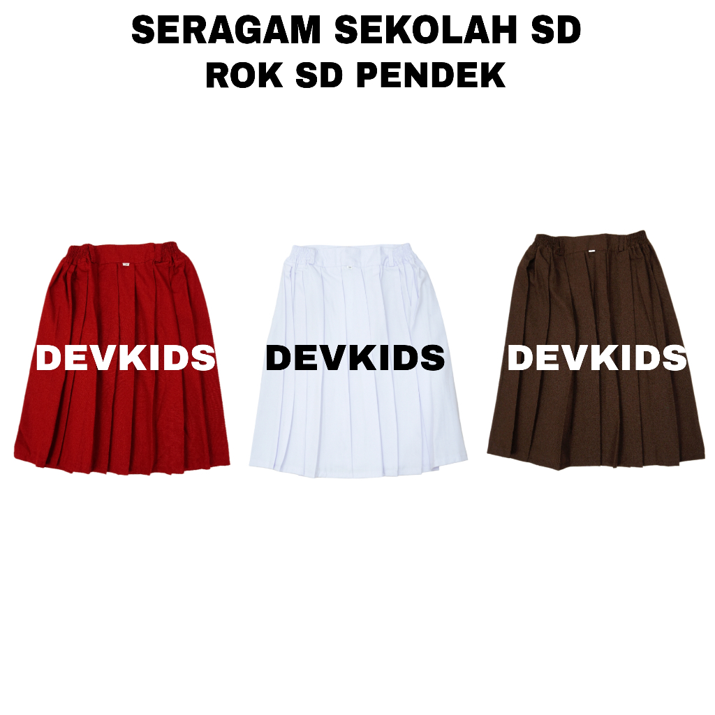 Jual Rok Pendek Sekolah SD Perempuan Seragam Sekolah SD Rok Pendek Rempel Lipit | Shopee Indonesia