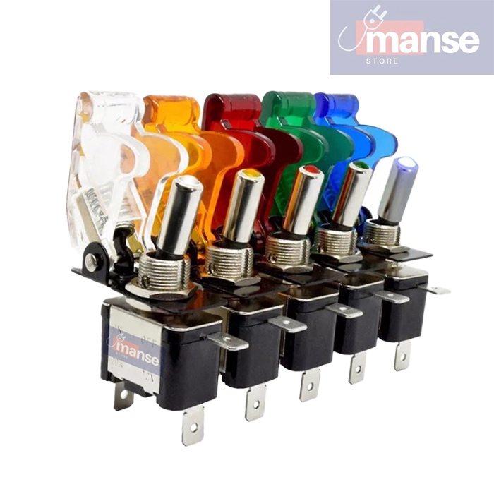 Jual Saklar Pesawat Lampu DC 12V 20A / Toggle Switch Pesawat LED 12 ...