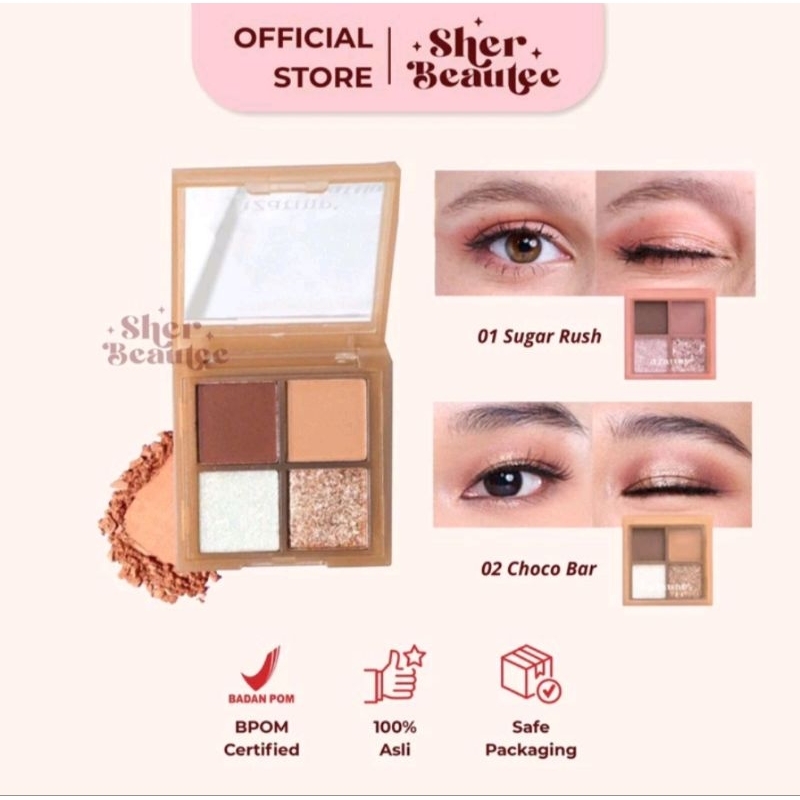 Jual Azarine Sweet Treats Eyeshadow 02 choco bar | Shopee Indonesia