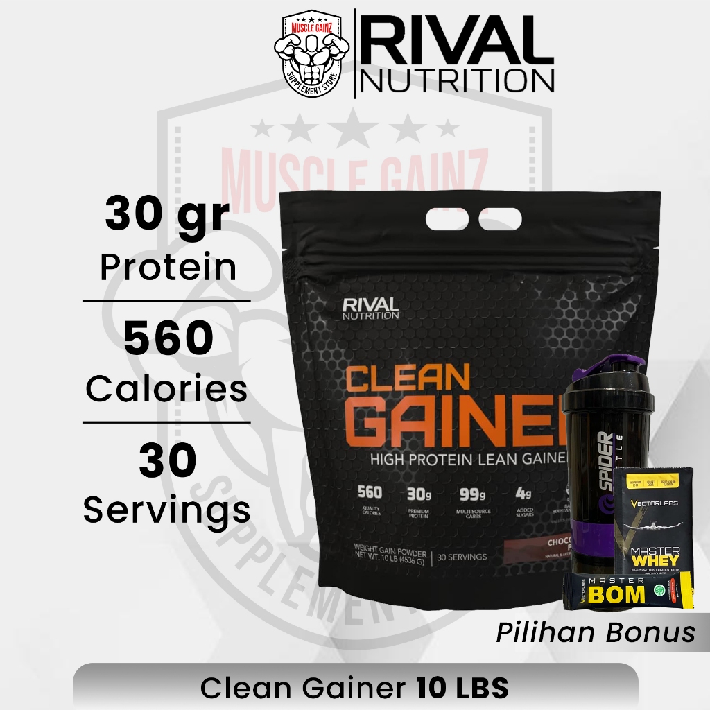 Jual Rival Nutrition Clean Gainer 12 Lbs High Protein Lean Gainer ...