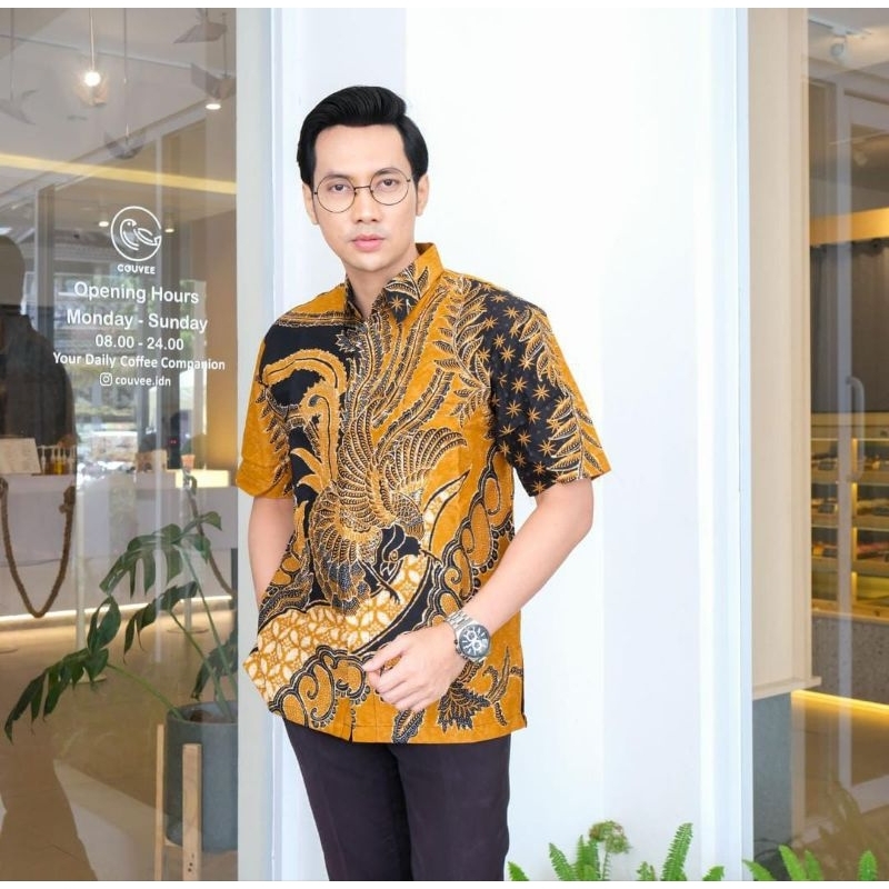 Jual ( 12 MOTIF ) Kemeja Batik Pria Lengan Pendek Full Furing Free ...