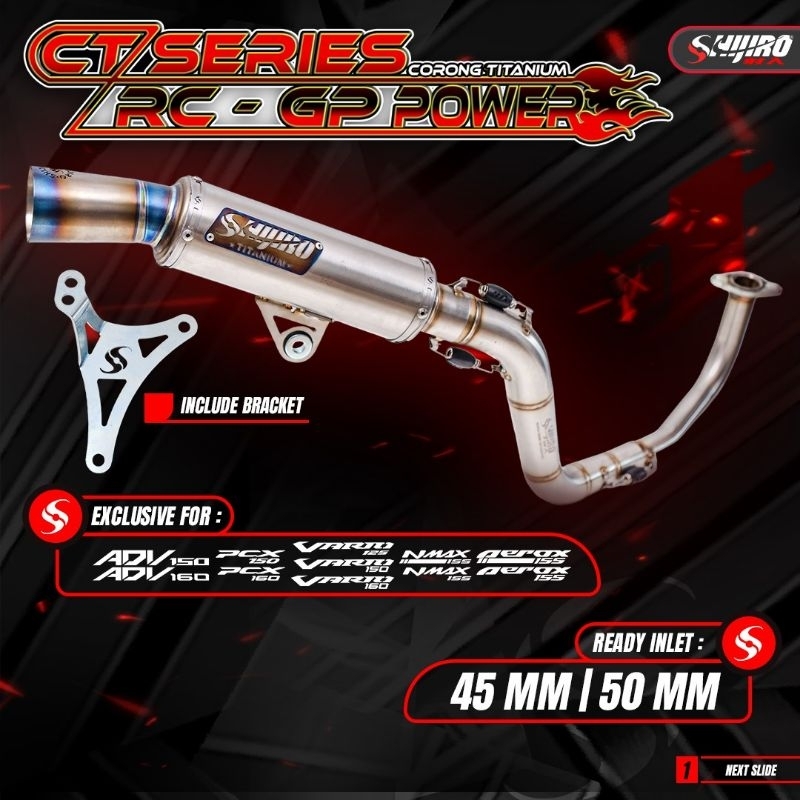 Jual Knalpot Shijiro Type CT RC GP POWER Vario 125/150/160 N max Aerox ...