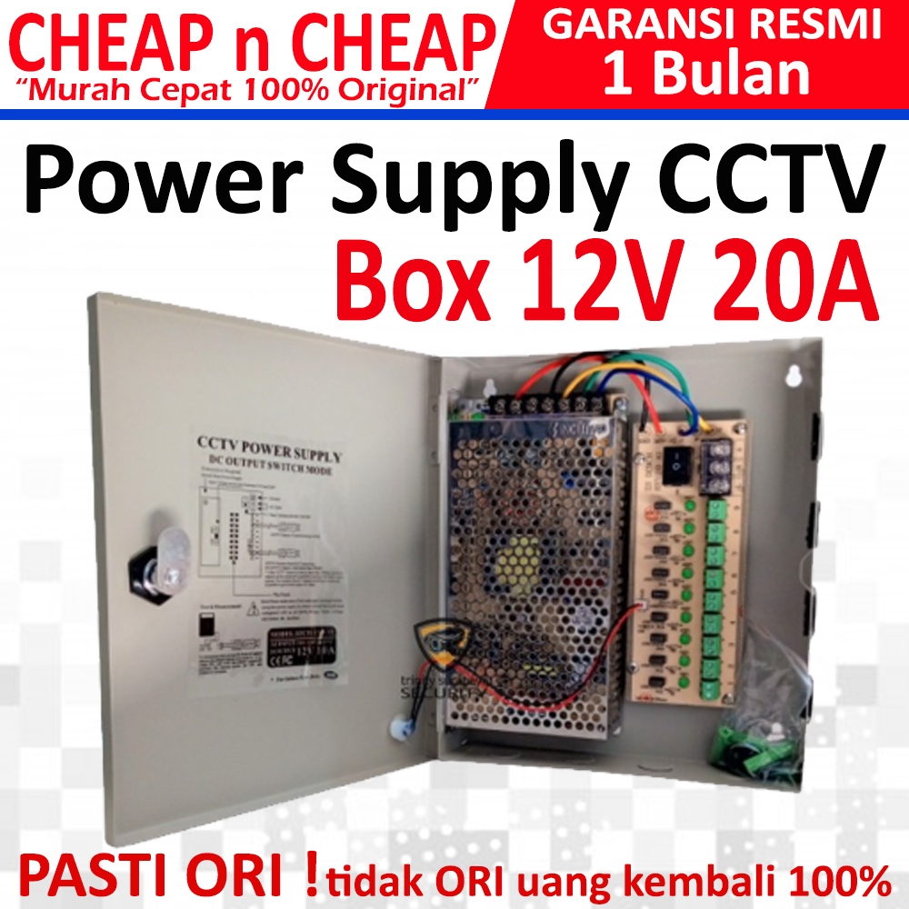 Jual PSU CCTV Box 12V 20A Power Supply Travo LED DC 12 Volt 20 Ampere | Shopee Indonesia