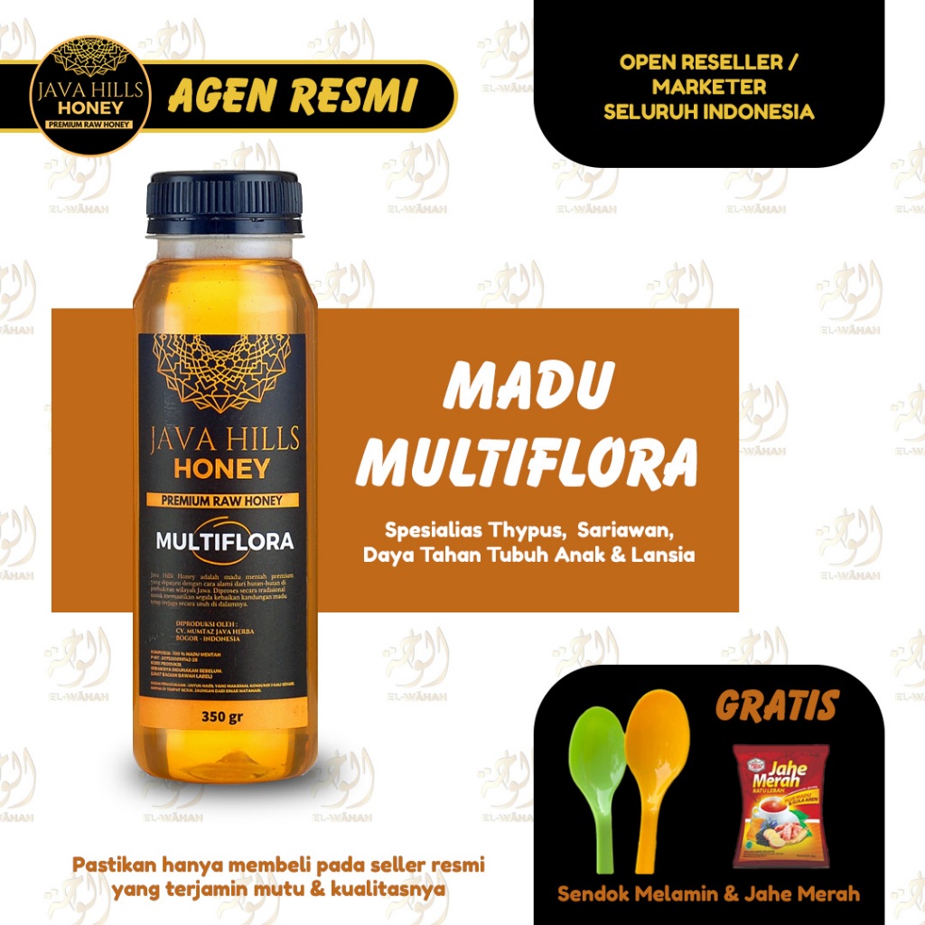 Jual Madu Multiflora Javahills Java Hills Honey Premium Raw Asli ...
