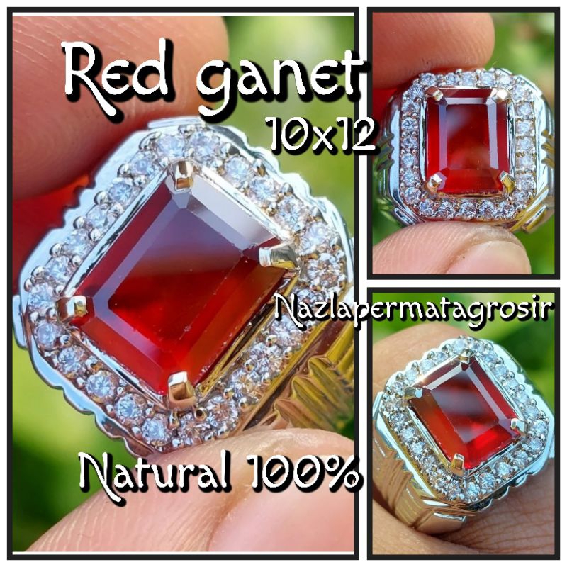 Jual NATURAL BATU RED GARNET CUTTING AFRICA DIM 12X10 | Shopee Indonesia