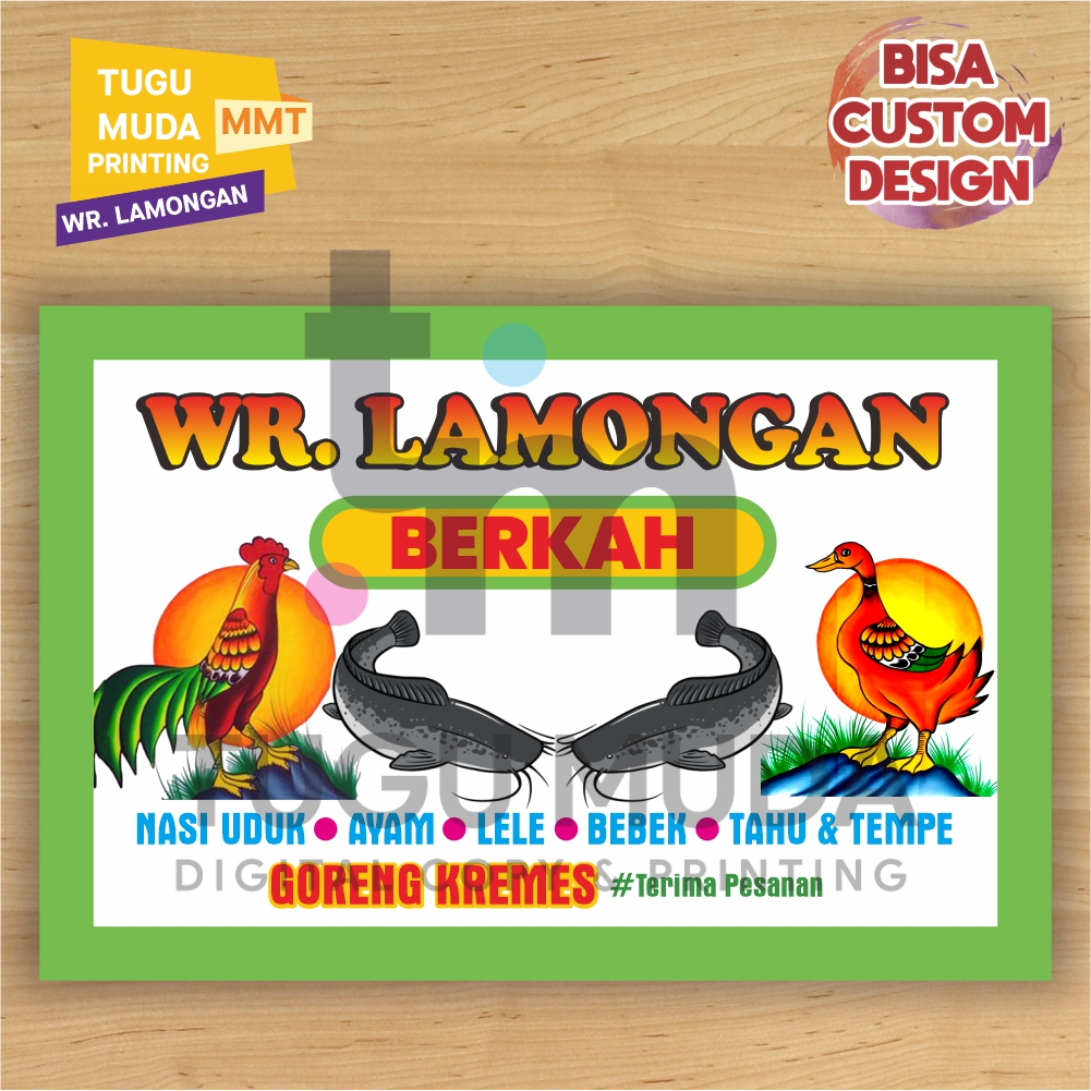 Jual Cetak Spanduk|Banner|MMT - WARUNG LAMONGAN - AYAM GORENG - LELE ...