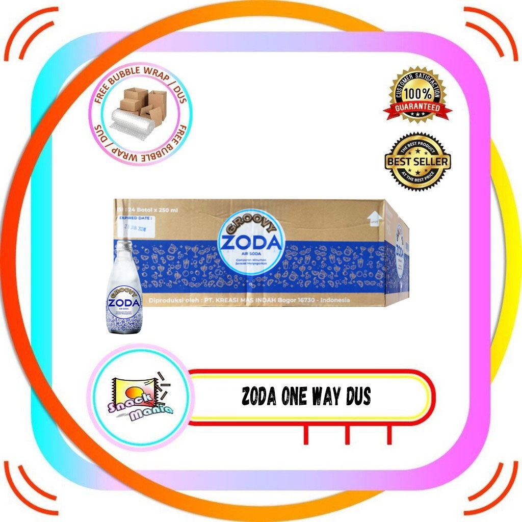 Jual Zoda One Way Air Soda Drink 250 ml x 24 pcs Botol | Shopee Indonesia