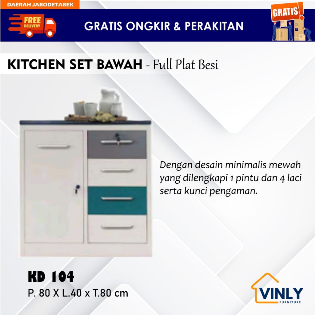Jual Kitchen Set / Kitchen Set Besi Bagian Bawah Vinly | Shopee Indonesia