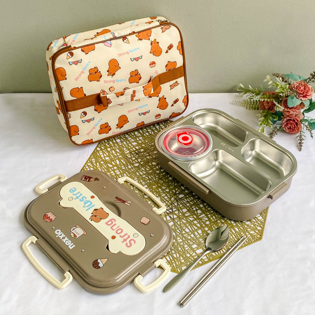 Jual Aveline Lunch Box Kotak Makan 3 Sekat 4 Sekat 5 sekat SUS 304 ...
