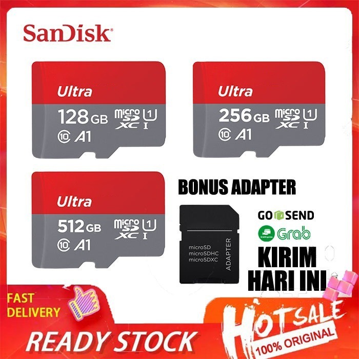 Jual Sandisk Ultra Micro SD 128GB/256GB/512GB Class 10 Memory Card Micro Sd | Shopee Indonesia