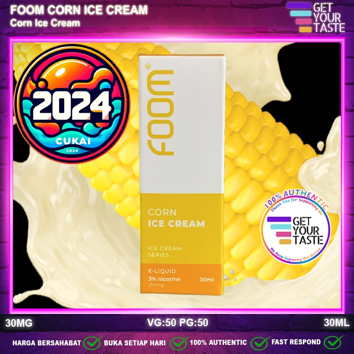 Jual Liquid FOOM Corn Ice Cream Salt Nic 30ML Saltnic by Foom x Maad ...