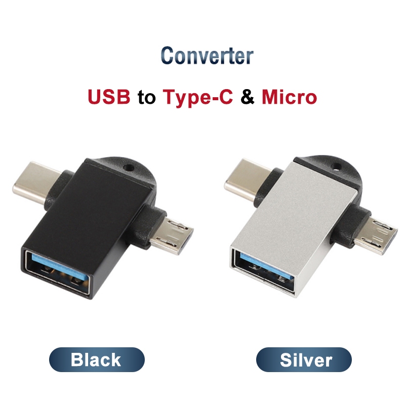 Jual Adapter Micro USB to type c/type C to micro usb/type C to micro ...