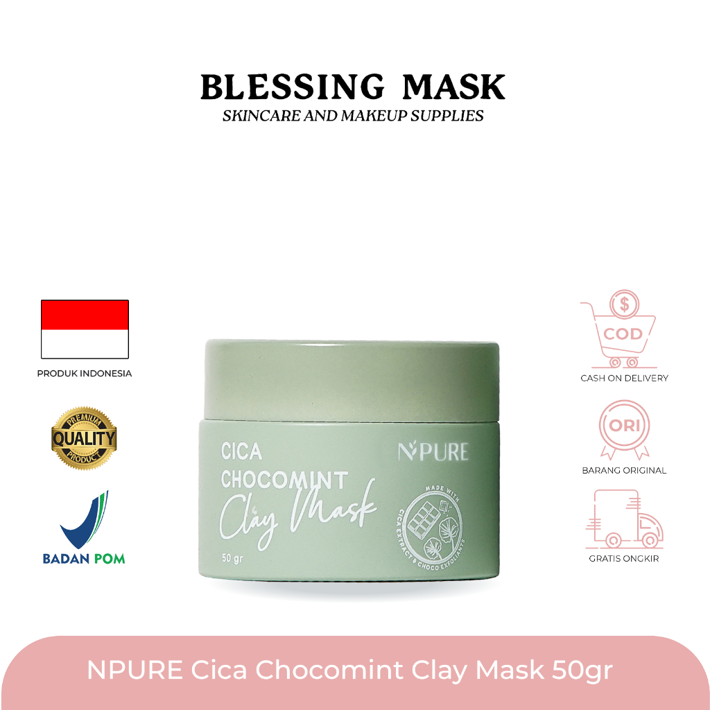 Jual NPURE CICA Chocomint Clay Mask 60gr | Shopee Indonesia