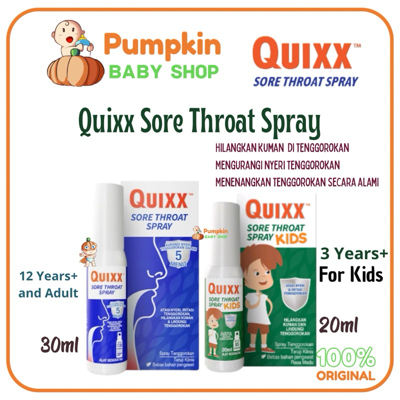 Jual QUIXX Sore Throat Spray dewasa dan anak - quixx semprot ...