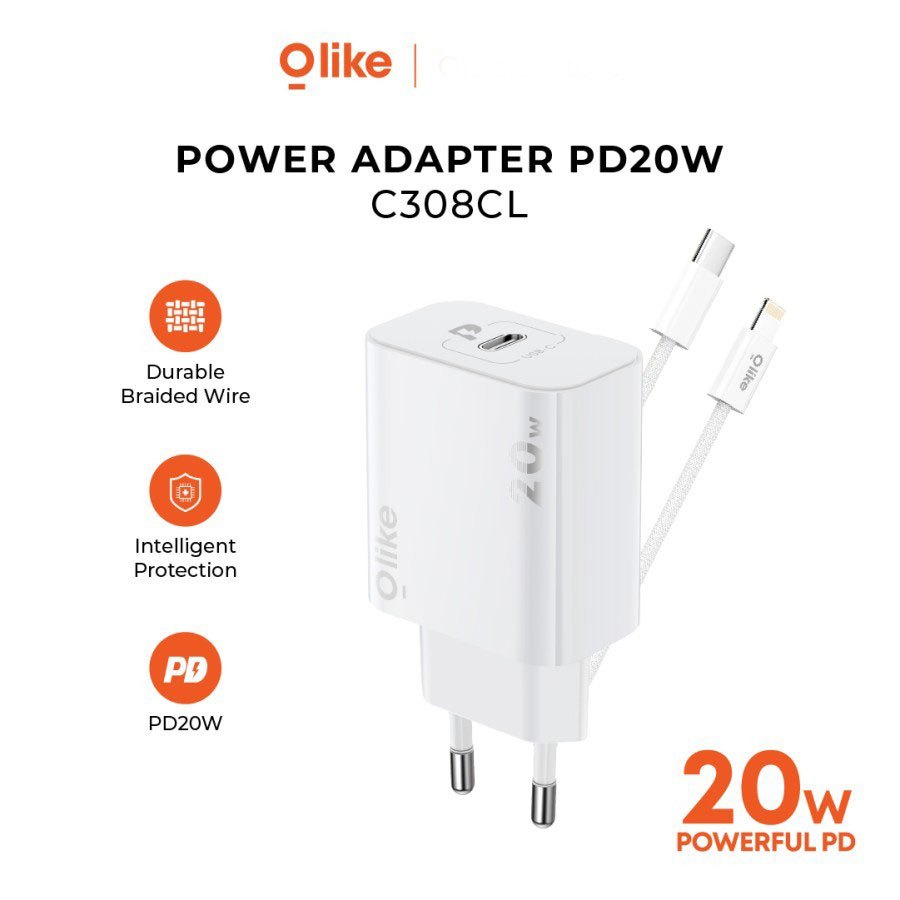 Jual OLIKE CHARGER TYPE C TO LIGHTNING FAST CHARGING PD 20W C308CL ...