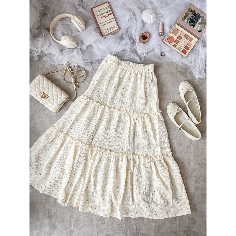 Jual Rumi Skirt By Kimka Hijab | Rok Ruffle Wanita | Rok Coquette ...