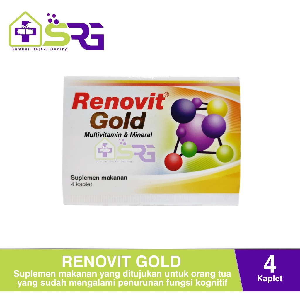 Jual Renovit Gold Strip 4 Kaplet - Multivitamin & Mineral | Shopee ...