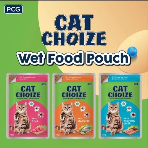 Jual Makanan Kucing Basah Wet Food CAT CHOIZE cc POUCH sachet saset 75 ...